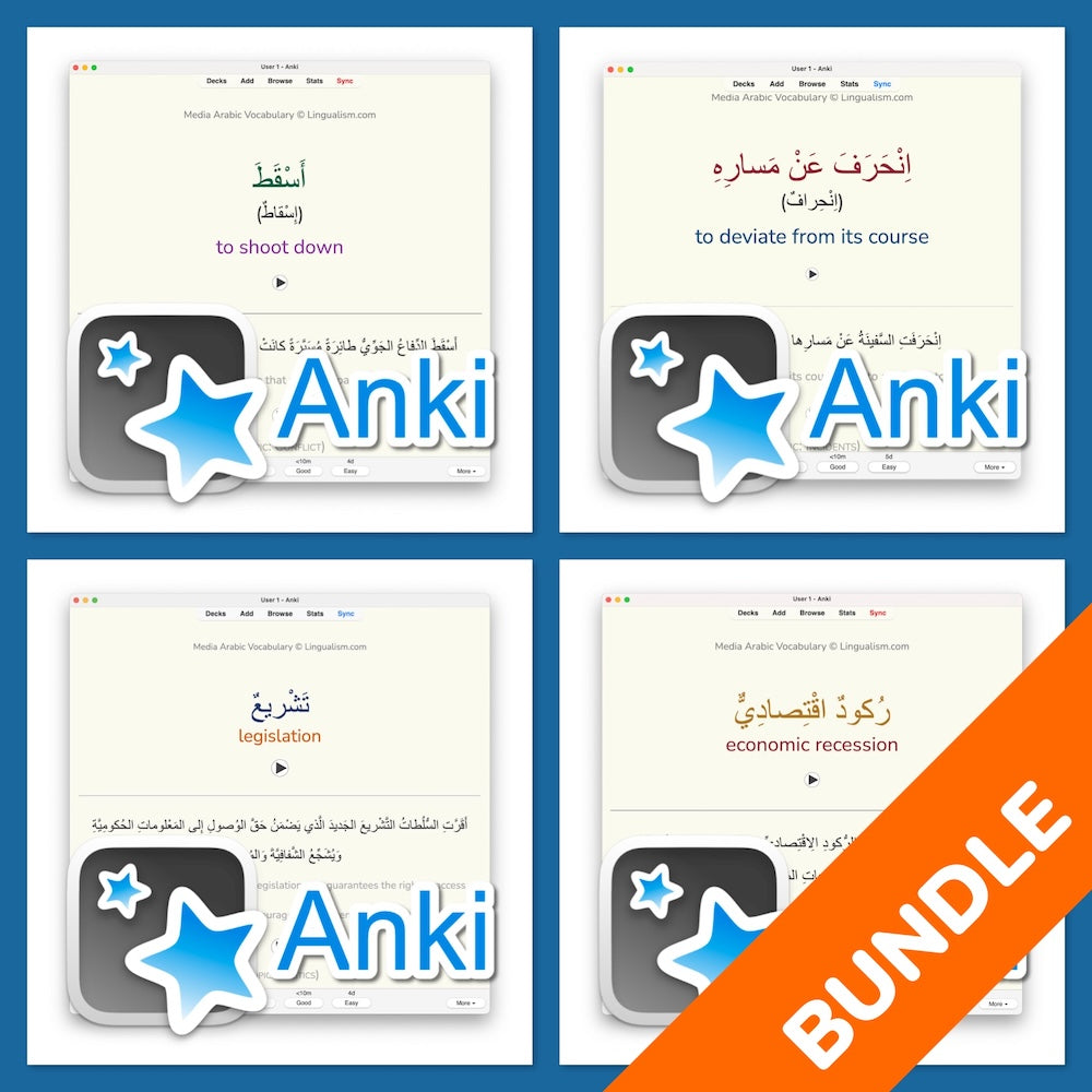 Media Arabic Vocabulary Anki Bundle – Lingualism