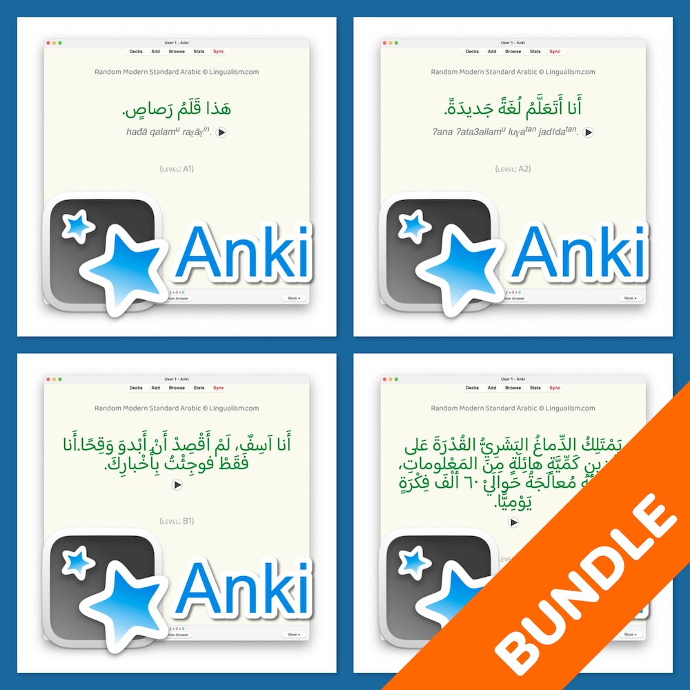 Random Modern Standard Arabic Anki Bundle – Lingualism
